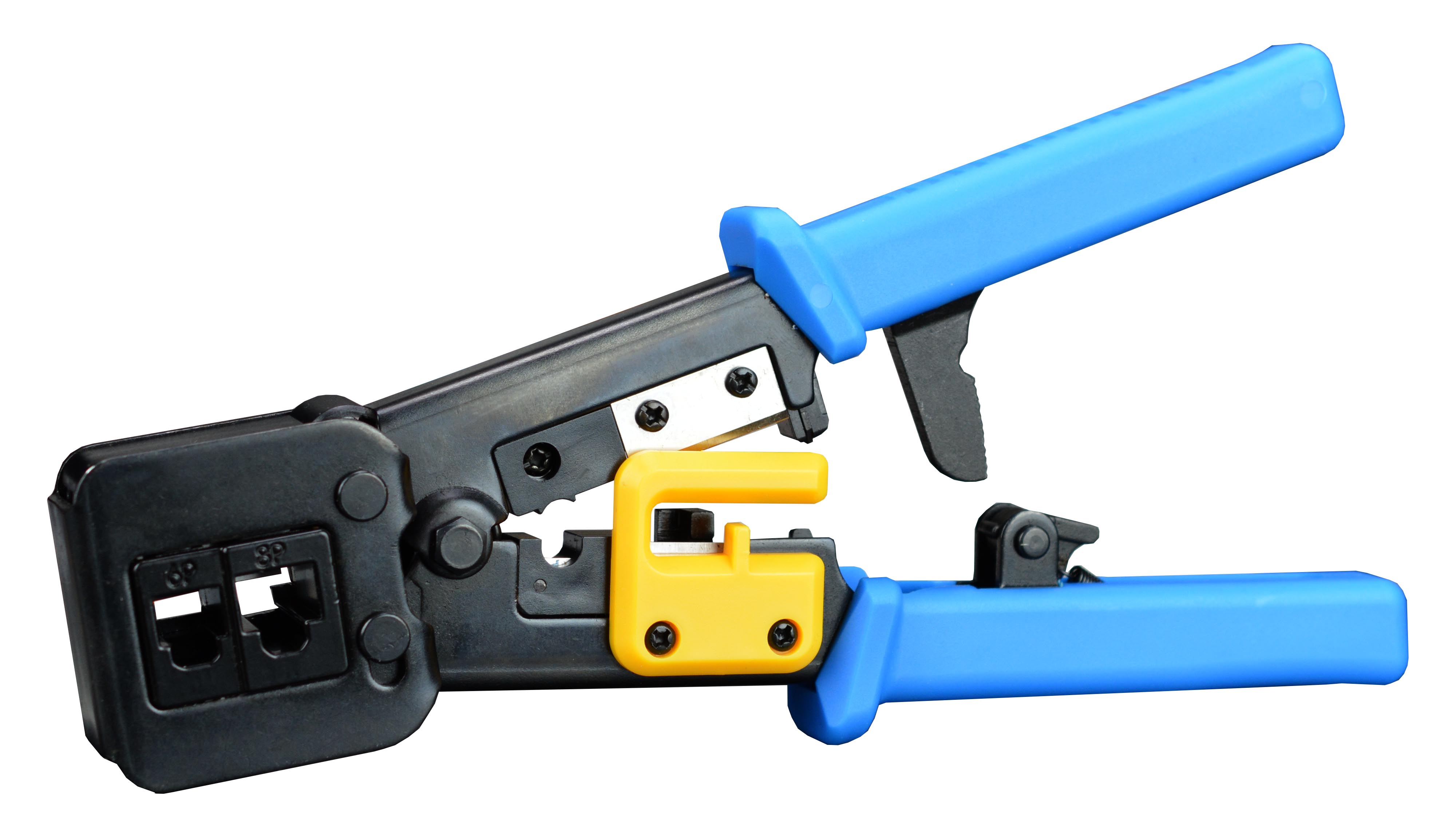 Connettori RJ45 per rete Ethernet a crimpare con cavo passante