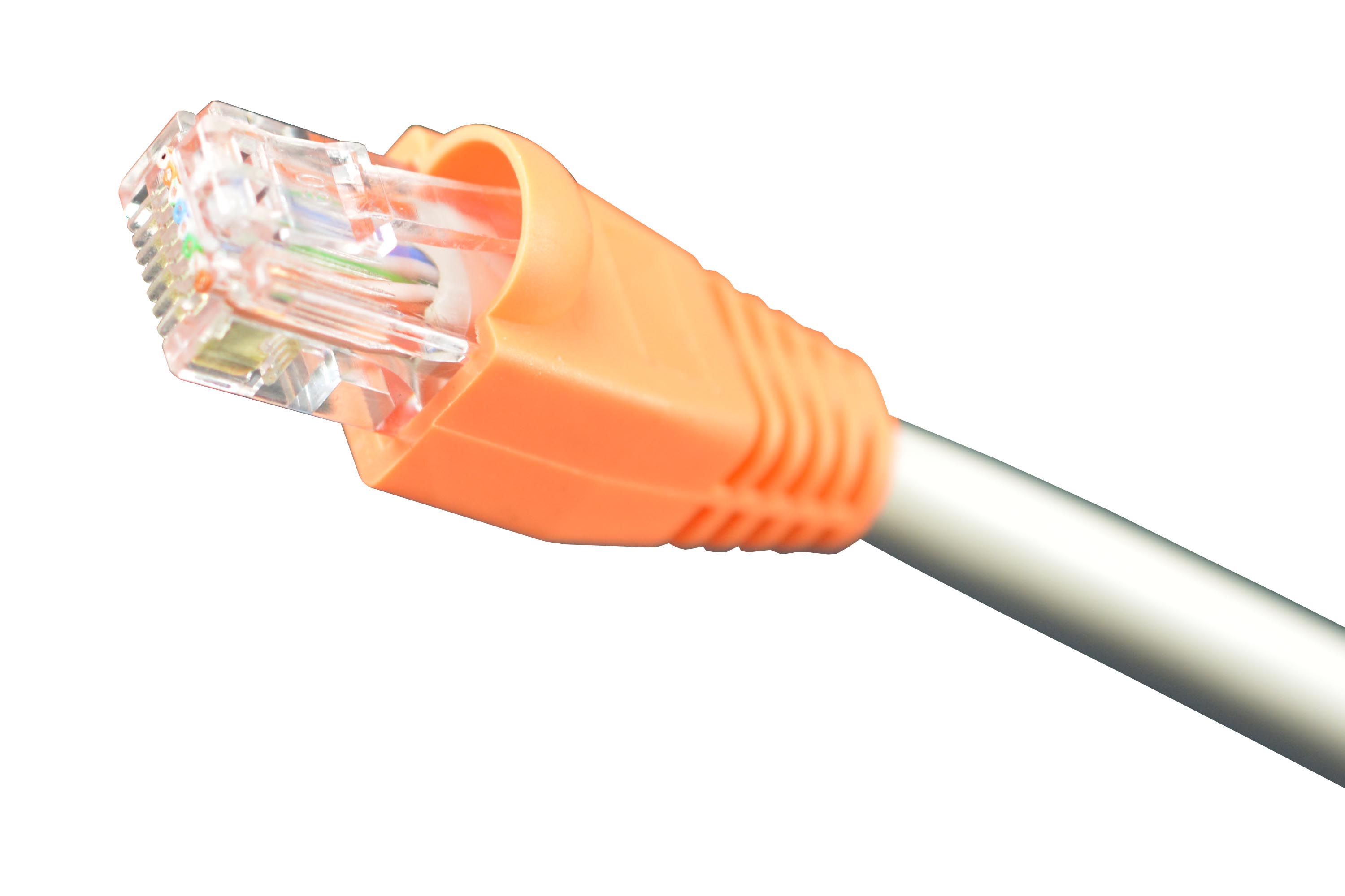 Connettori RJ45 per rete Ethernet a crimpare con cavo passante